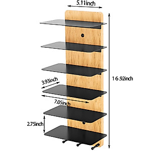 XEENEW Sunglasses Storage Organizer, Eyeglasses Holder Sunglasses Display Rack Wall Mounted,Sunglasses Holder for Bedroom, Living Room, Entryway (Black)