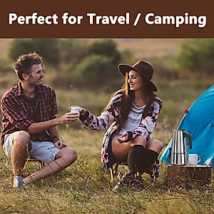 Coffee Pot, Stainless Steel Moka Pot Italian Coffee Maker 9 cup/15 OZ Stovetop Espresso Maker for Gas or Electric Ceramic Stovetop Camping Manual Cuban Coffee Percolator for Cappuccino or Latte