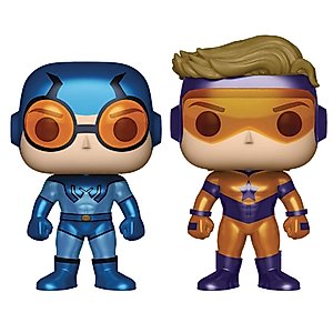 Funko Pop! Heroes: DC Heroes Booster Gold & Blue Beetle (Metallic Versions) Vinyl Figure 2 Pack