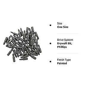 Grabber #2 Reduced Phillips Drywall Screw Driver Bit Tips (50-Pack)