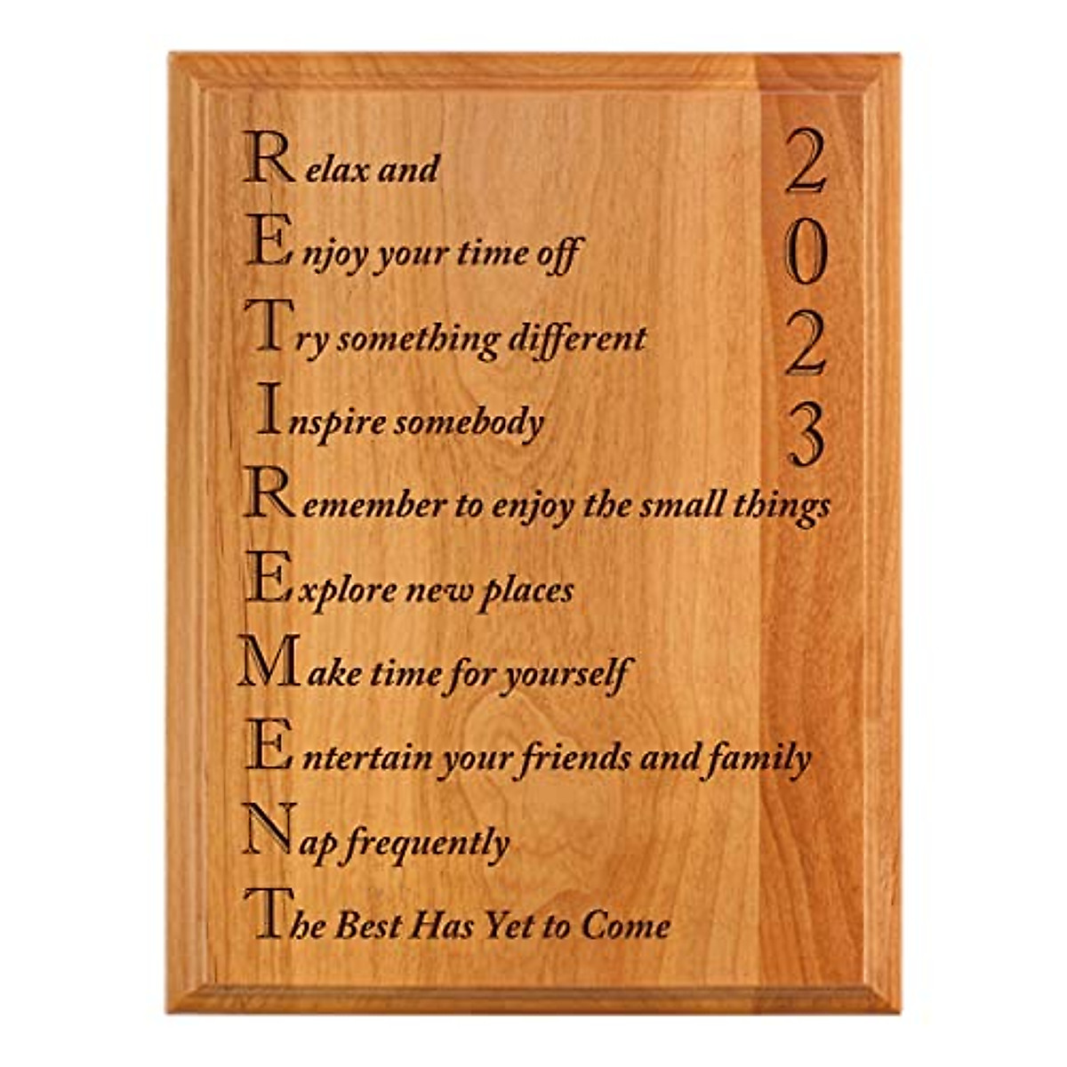 ThisWear Retirement Gifts Women Men Retirement 2023 Retired Poem Retirement Gift Ideas Coworker 7x9 Oak Wood Engraved Plaque Wood