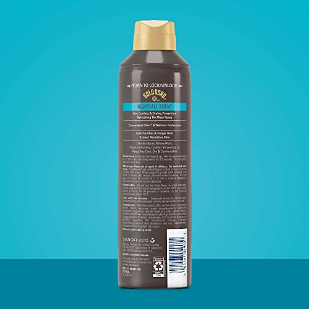 Gold Bond Men's Essentials Talc-Free Body Powder Spray 7 oz. Recharge Scent Wetness Protection