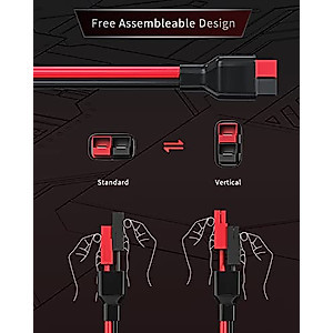 RANDPOW 10AWG Solar Panel Cable Connector to Anderson Power Pole Adapter, Solar Connectors Extension Cable Compatible with Anderson Power Pole Solar Panel for Solar Generator Power Station