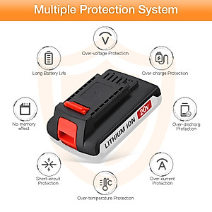 FirstPower 3.6Ah LBXR20 Battery - Repalce for Black and Decker 20v Lithium Battery, Compatible with LBXR20 LB20 LBX20 LBX4020 LB2X4020 Tools (2 Packs)