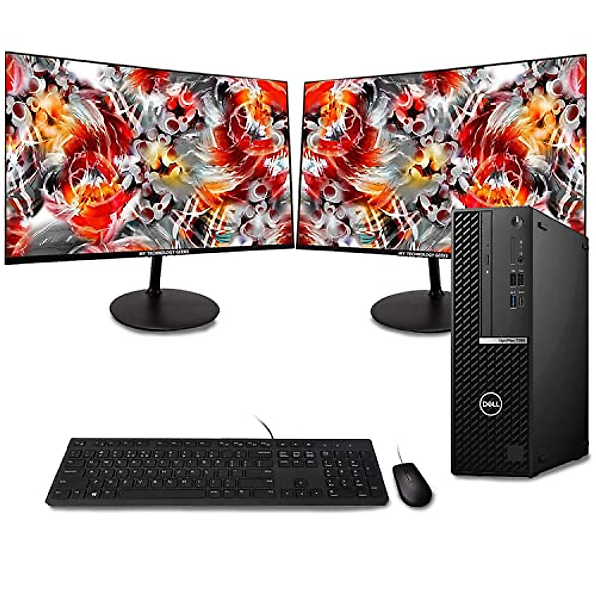 MTG OptiPlex 7090 Desktop Intel Core i7-10505 3.2 GHz, Win 10 Pro, MTG Webcam, Monitor, (2x24 Monitor, 16GB 512GB PCle)