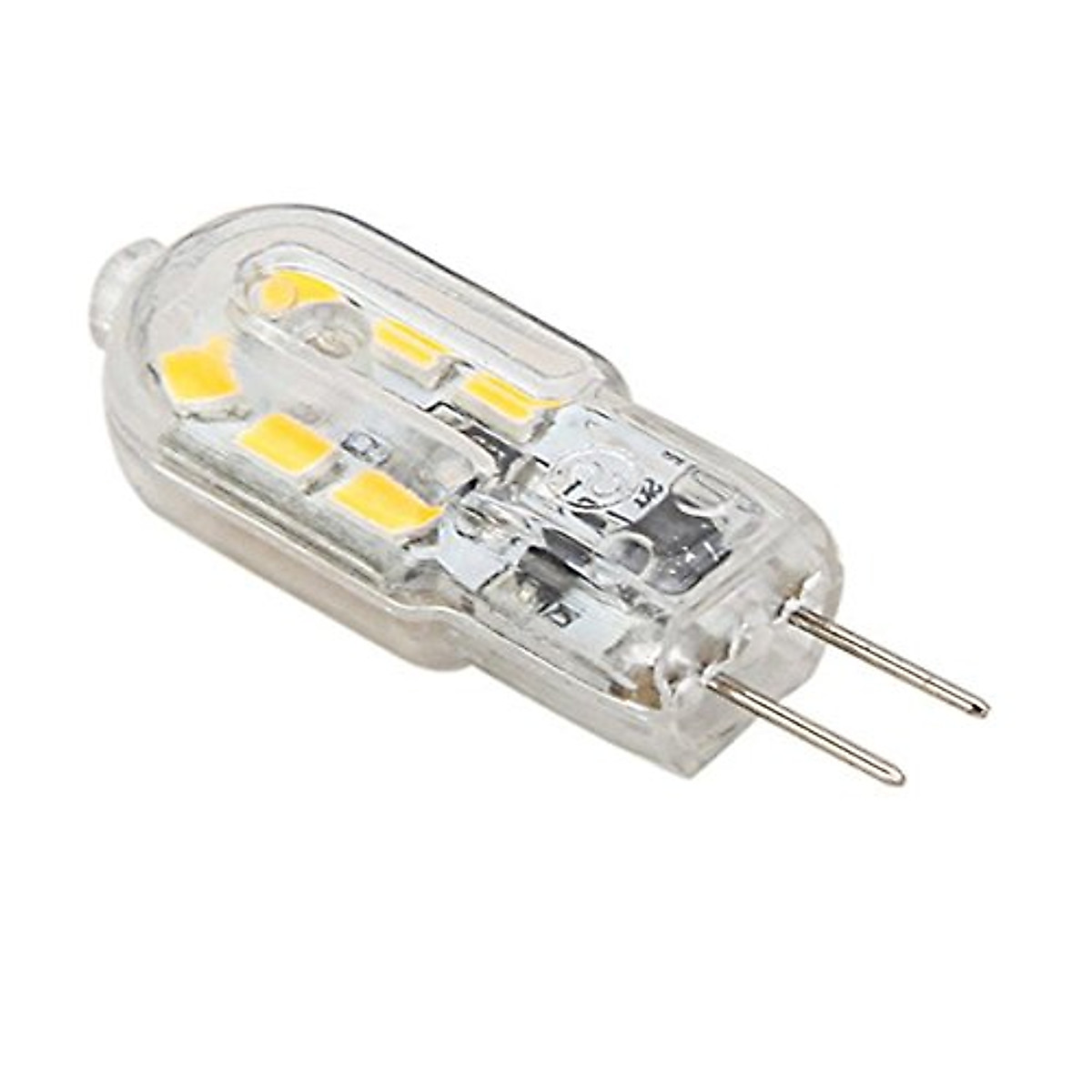 G4 LED Light Bulbs G4 Bi-Pin Base 1.5W (20W Halogen Bulb Equivalent) 12V Warm White 3000K LED Bulbs for Landscape Ceiling Under Counter Puck Lighting,Pack of 10,Clear Cover