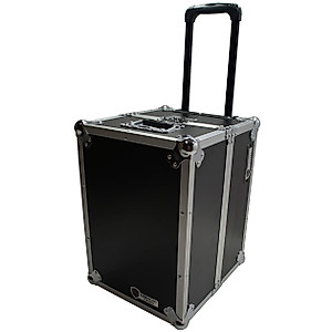 Harmony Audio Case HCLPHWE Rolling Flight Case Wheels & Handle 100 LP Vinyl Records