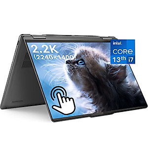Lenovo Yoga 7i 2-in-1 Laptop 14" 2.2K Touchscreen, 16GB RAM, 1TB SSD, 13th Gen Intel Core i7-1355U, WiFi 6E, Thunderbolt 4, Backlit KB, Fingerprint, Windows 11, 12 H Use, Storm Grey