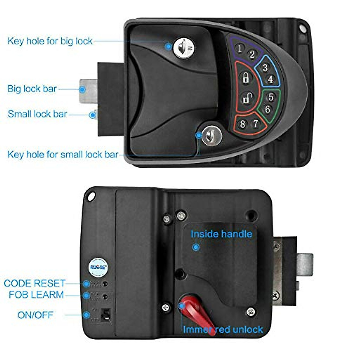 RV Keyless Keypad Camper Caravan Trailer Entry Door Lock