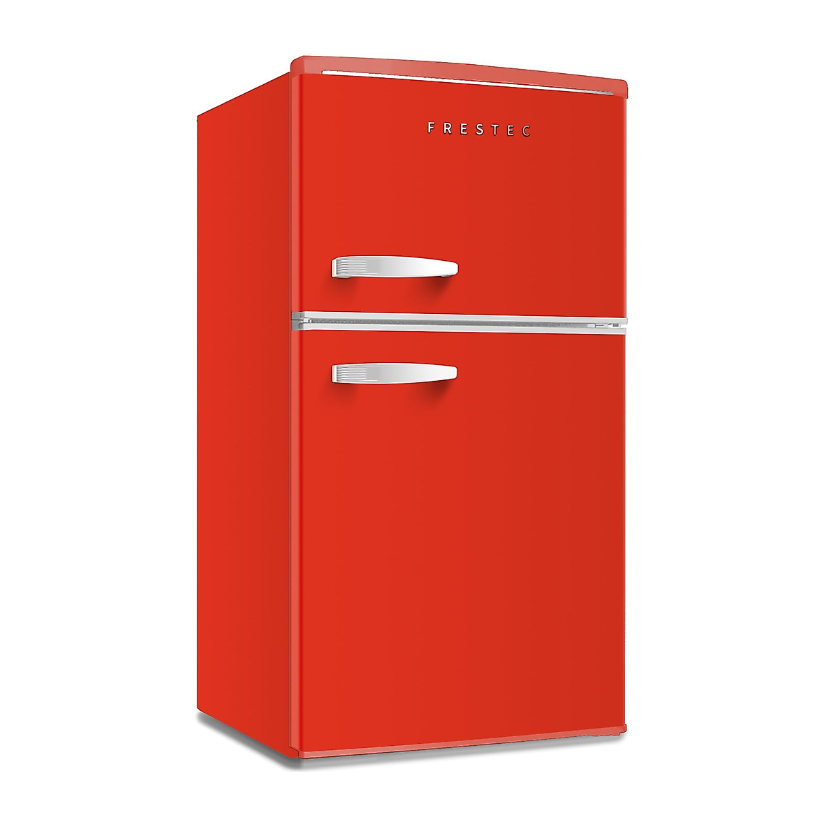 Frestec 3.1 CU' Retro Mini Fridge with Freezer,2-Door Compact Refrigerator,Small Refrigerator for Bedroom Dorm Office Apartment, Red (FR 302 RRED)