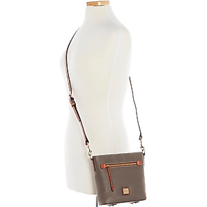 Dooney & Bourke Handbag, Pebble Grain Small Zip Crossbody - Grey