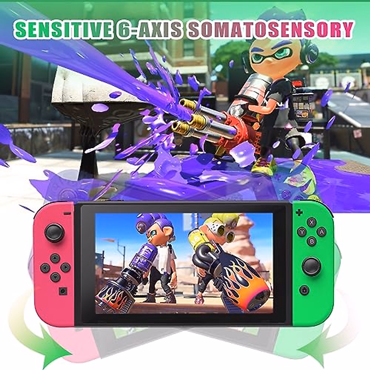 DILITT Gamepad Controllers for Nintendo Switch,Left Right Controller Replacement for Switch/Lite/OLED,Switch Controllers Gamepad Supports Screenshot/Wake-up Function/Motion Control（HL）