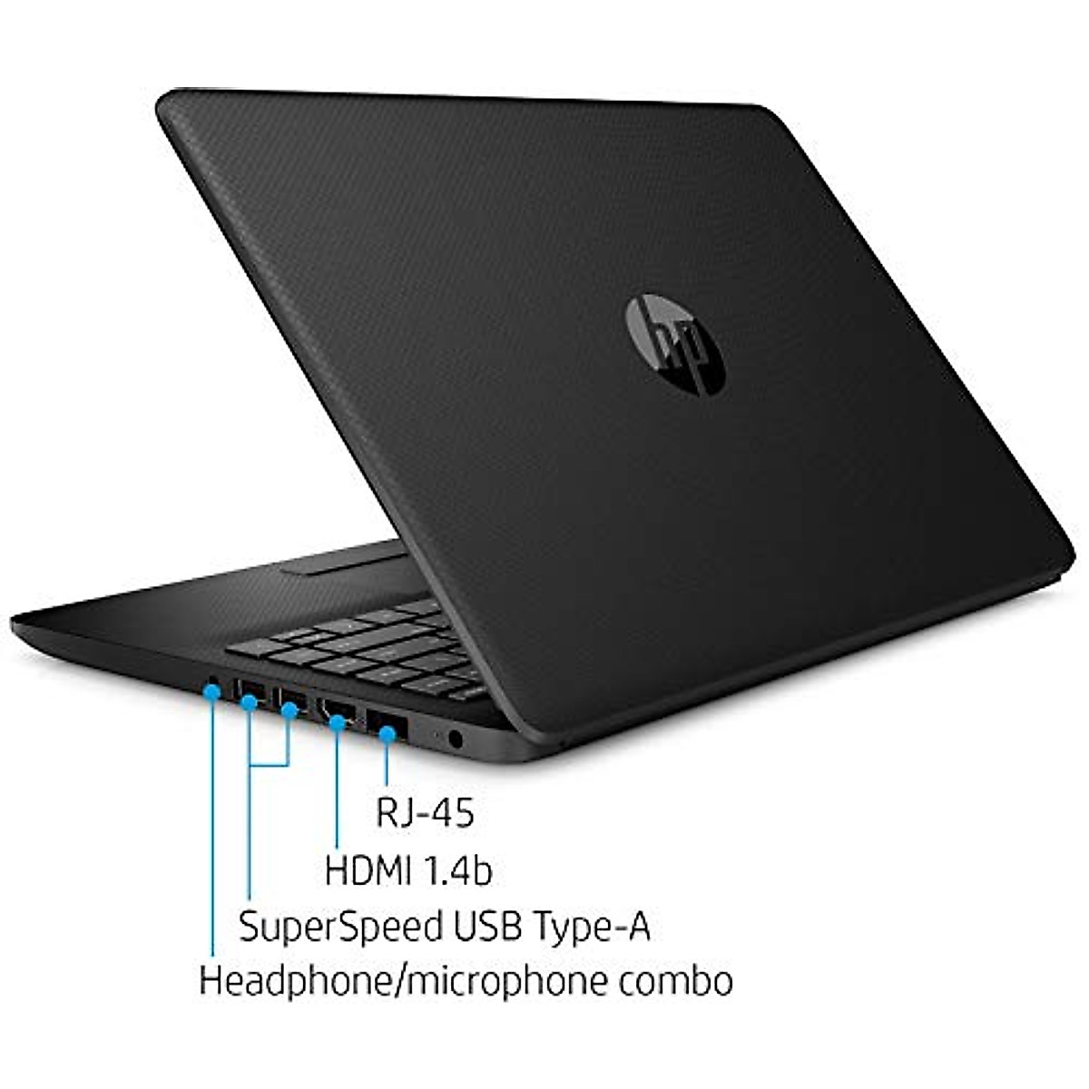 HP Premium 14-Inch 1TB HDD 2.6GHz Ryzen 3 Non Touch Laptop (8GB RAM, AMD Radeon Graphics, HD Audio, Webcam, USB-C, HDMI, Windows 10 Home S) Jet Black, 14-dk1031dx