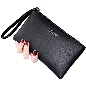 ZHAOCC Ladies Wallet, Ladies Compact Clutch Mini Wallet Ladies Ladies Clutches, Casual Long Clutches, Simple and Fashionable Ladies Wallets (Color : Gold)