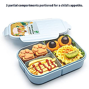 MISS BIG Bento Box, Lunch Box Kids,Ideal Leak Proof Lunch Box Containers, Mom’s Choice Kids Lunch Box, No BPAs and No Chemical Dyes Bento Box for Kids,Microwave and Dishwasher Safe Lunch Box (Blue M)