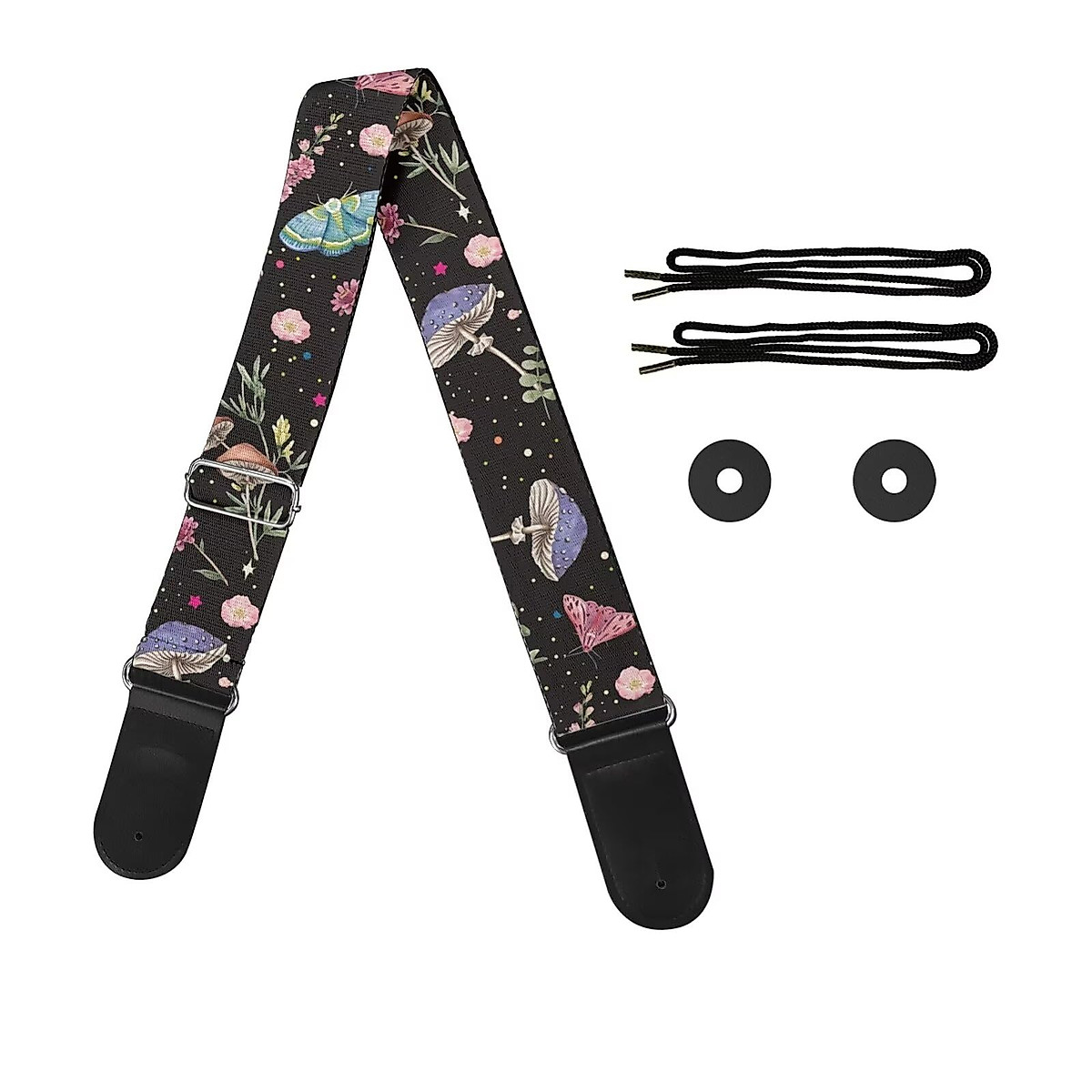 doginthehole Womens Kids Guitar Strap with Adjustable Shoulder Straps Cute Panda Cartoon Animal Design, Universal Fit for Bass Acoustic Electric Guitar, Reduce Neck Pressure