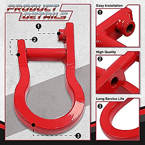 Pair of Front Tow Hooks Compatible with 2007-2019 Chevy Silverado GMC Sierra 1500 2019 Chevy Silverado GMC Sierra 1500 LD Replace OE Number 84192871