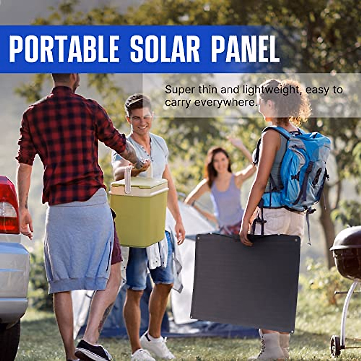 ATEM POWER Monocrystalline 55W Flexible Solar Panel 245° Bendable 12V Portable Solar Charger with Uneven Surfaces Lightweight for RV Tent Roof Boat Cabin Marine Camping