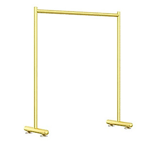 Floor Clothes Rack with Oval Base,Freestanding Hanger,Gold,for Hanging Clothes,Standard Rod Simple,51.2” and 59.1”(Size:80x150cm)