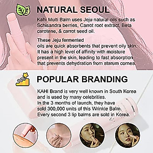 KAHI SEOUL Moisturizing Wrinkle Bounce Multi Balm With Jeju Origin Oil, Made In Korea, 9g