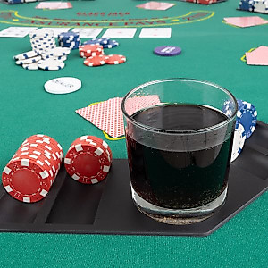 Trademark Poker Deluxe Poker & Blackjack Table Top w/Case Green