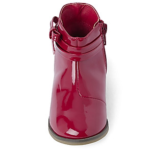 Gymboree,and Toddler Faux Leather Booties Ankle Boot,Red,Youth 2
