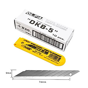 OLFA DKB-5 30-degree sharp angle art blade wallpaper/car film blade 50 pieces, Made in Japan, Silver