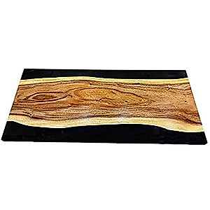 Epoxy Table, Live Edge Wooden Table, Epoxy Resin River Table, Natural Wood,Dining table, Natural Epoxy Table, Resin Table 42x24 inch