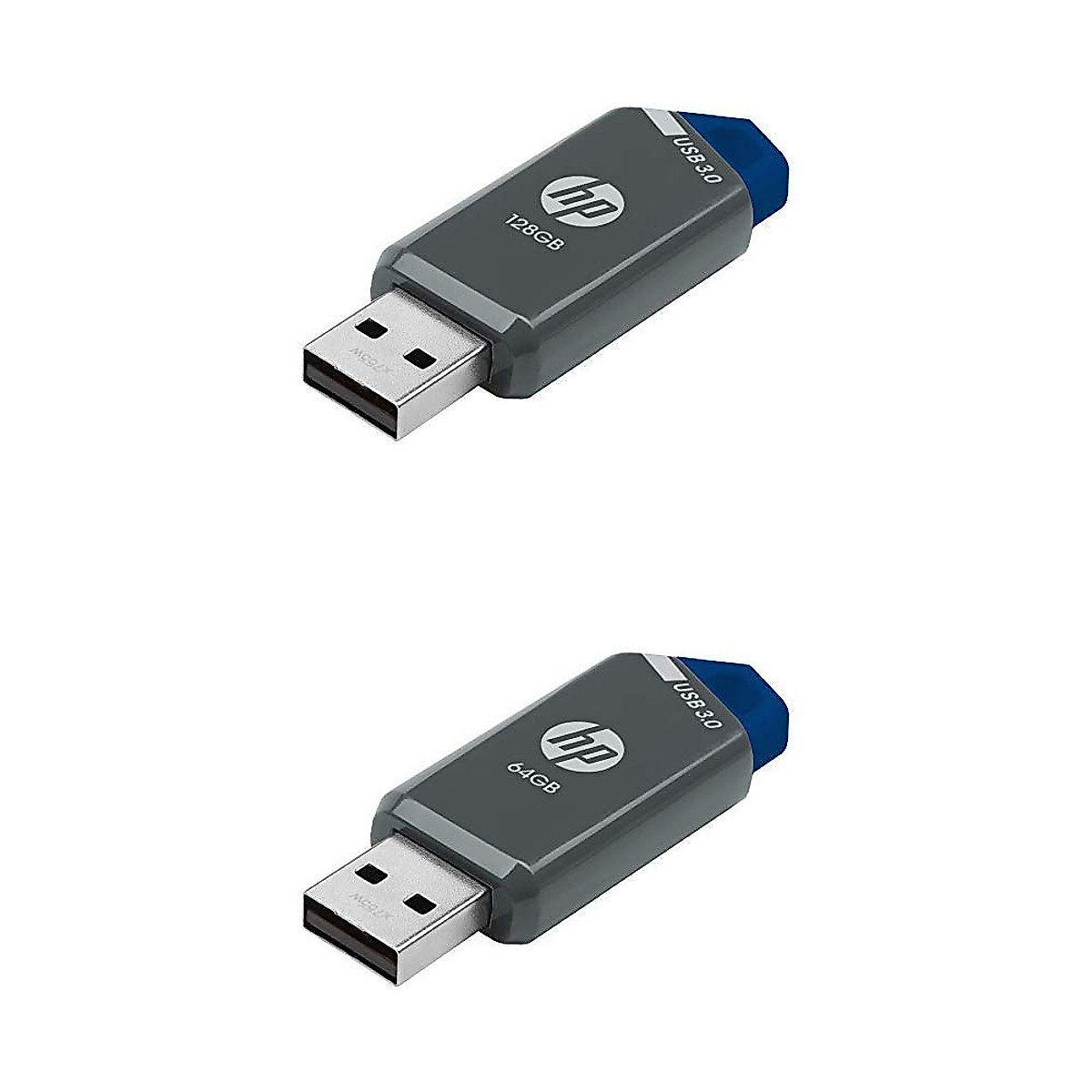 HP 128GB x900w USB 3.0 Flash Drive (P-FD128HP900-GE) with HP 64GB x900w USB 3.0 Flash Drive (P-FD64GHP900-GE)