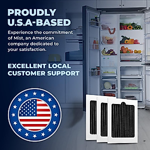 FRESH Paultra Refrigerator Air Filter Replacement for Frigidaire and Electrolux EAFCBF, Compatible with Paultra, PureAir Ultra, 242061001, 241754001 - (4 Pack) Air filter by MIST