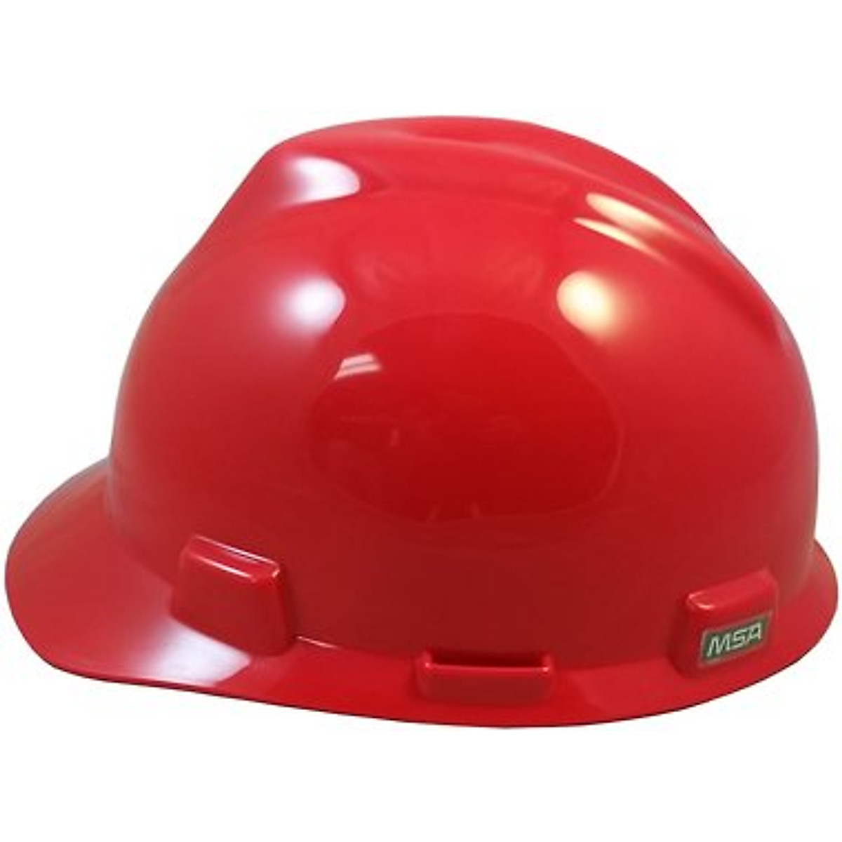 MSA V Cap Style Hard Hats w/FasTrac III Suspensions and Handy Tote Bag - Red