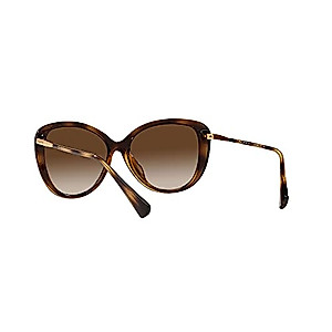 Ralph by Ralph Lauren Women's RA5288U Universal Fit Butterfly Sunglasses, Gradient Brown, 57 mm