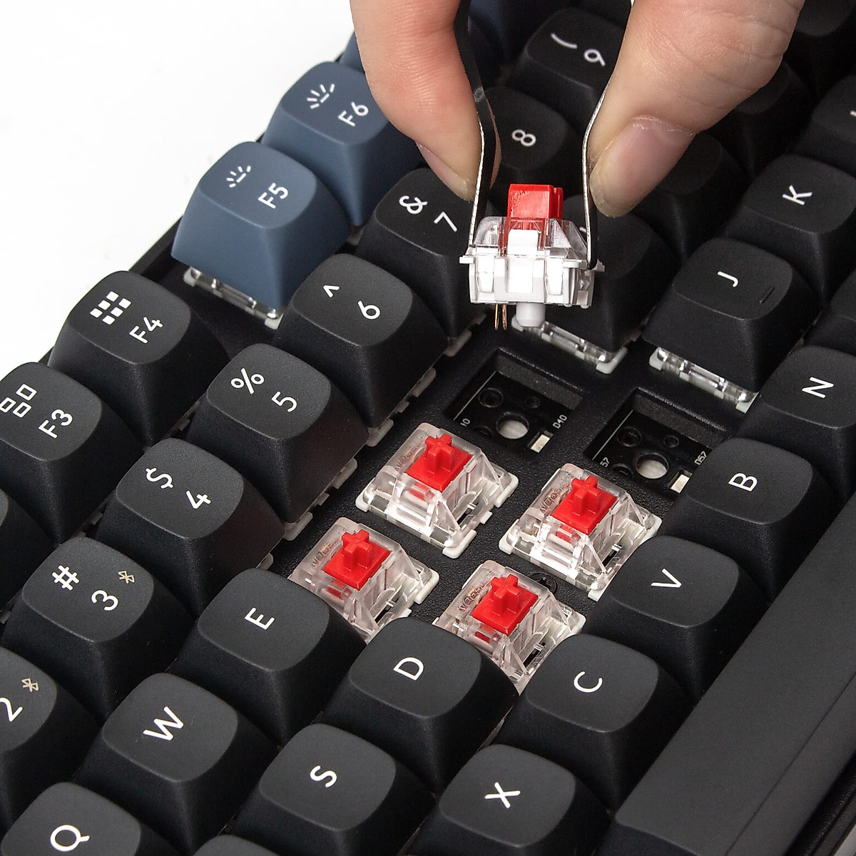 Keychron K8 Pro Wireless Custom Mechanical Keyboard, QMK/VIA Programmable Bluetooth/Wired RGB Backlight Tenkeyless with Hot-swappable Gateron G Pro Red Switch Compatible with Mac Windows Linux