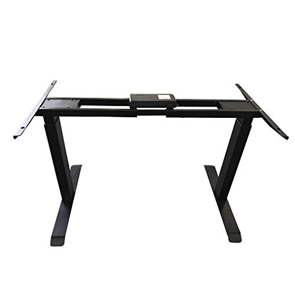 Rise UP Dual Motor Electric Adjustable Height Width Standing Desk Frame with Memory Premium Quality sit Stand up Ergonomic Home Commercial Office Desk Base Legs Base Table no Desktop Computer Black