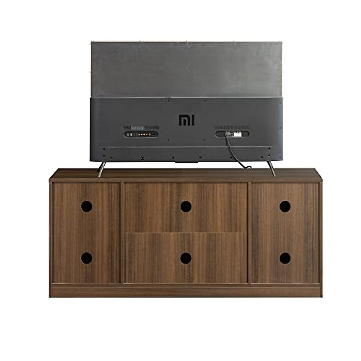 ZINUS Bennett TV Stand for TVs up to 65”, Farmhouse Style Entertainment Center, TV Stand with Storage, Living Room or Bedroom Furniture, Brown