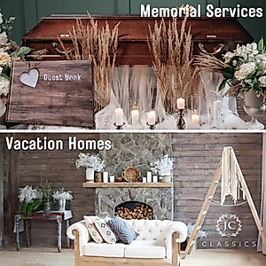 Rustic Guest Book for Wedding, Funeral, Memorial | Guest Book for Funeral Hardcover | Guestbook for Sign in, Celebration of Life Memorial Service | Guest Sign Book with Memory Table Card Sign Included