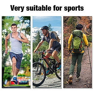 Iseasoo Compression Socks for Women & Men Circulation - Plantar Fasciitis Crew Socks Best Support for Athletic Running Cycling（S/M