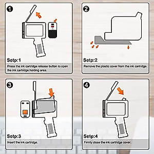 v4ink BT-2560N BENTSAI Original Aqueous Water Soluble Ink Cartridge Replacement for BENTSAI Handheld Inkjet Printer BT-HH6105B1 (Black, 1 Pack)