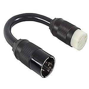 Conntek PSS21450 1.5-Feet 50-Amp 125/250-volt Shore Power SS2-50P/ Generator CS6365 Locking Plug to NEMA 14-50R Female Connector, Black