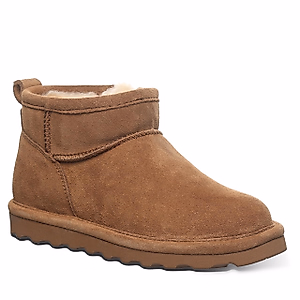 BEARPAW Shorty Youth Hickory Size 5 | Youth's Ankle Boot | Youth's Slip On Boot | Comfortable Winter Boot