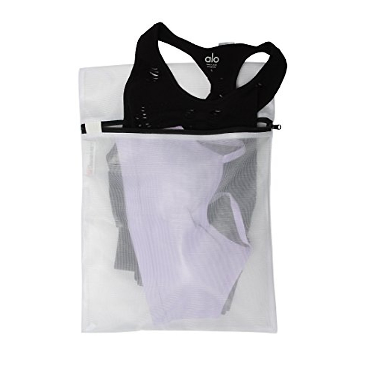 Mesh Laundry Bags - Set of 5 (2 Large, 1 Medium & 2 Premium Round Double Layer Wash Bags - White & Black) for Delicates, Reusable Face Masks, Socks, Baby Items and Laundry Travel Organization