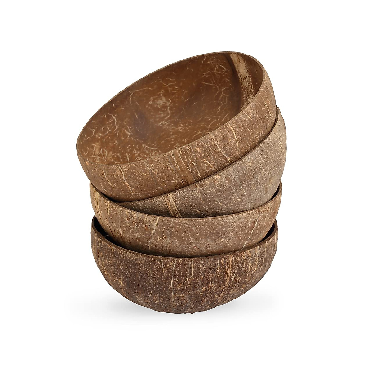 CEREM Coconut Bowl with Wooden Spoon and Fork Handmade Kitchen Utensils for Fruit Salad Dessert Smoothie Breakfast Party Meals Serving Home Decor, Natural 1 Set