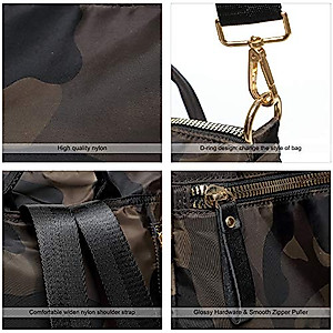 AO ALI VICTORY Women Nylon Backpack Purse Convertible Handbags and Shoulder Bag School Bookbags Anti Theft Travel Purses Casual Daypack (B-Camo Green)