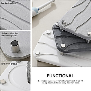 bukfen Instant Dry Sink Organizer, Bathroom Sink Fast Drying Stone,Diatomaceous Earth Sink Caddy for Kitchen Counter and Bathroom Counter, Dark Gray, Oval Groove(11.02x4.33x1.10in)