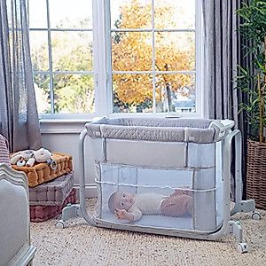 Ingenuity Dream Hero 3-in-1 Co-Sleeping Bassinet and Crib - Constellation (Grey), Unisex, Newborn to 12 Months