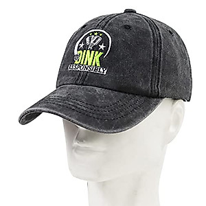 Guaxupe Pickleball Gifts for Women Men, Funny Pickleball Sports Baseball Cap for Pickle Ball Lovers, Adjustable Washed Cotton Embroidered Dink Responsibly Retirement Hat