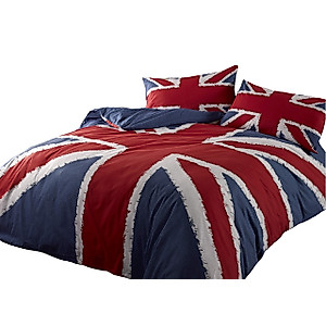Union Jack Rock UK Reversible Double Duvet Set (COVERS ONLY)
