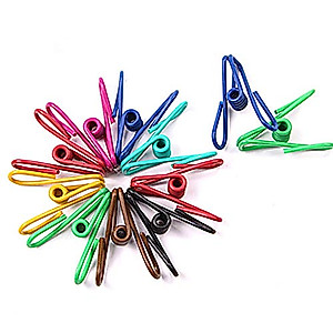 30pcs Steel Wire Clip,Colorful Vinyl-Coated Windproof Clothespin Clothesline Utility Clips(Mixed Colors) by Alimitopia