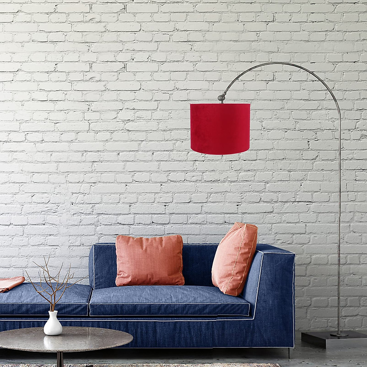 Lurrose Burlap Lamp Shade Chandelier Lamp Shades Drum Lampshade Modern Lamp Shades Table lamps Floor lamp Medium Drum Shades