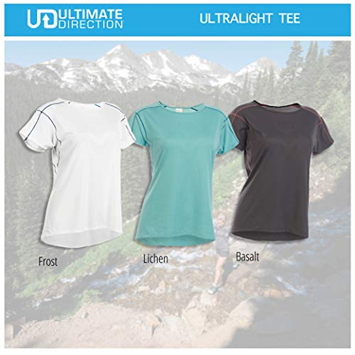 Ultimate Direction Womens Ultralight Running T-Shirt, Basalt, X-Small